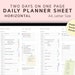 Undated Printable Daily Planner Sheet Two Days on One Page Landscape ...