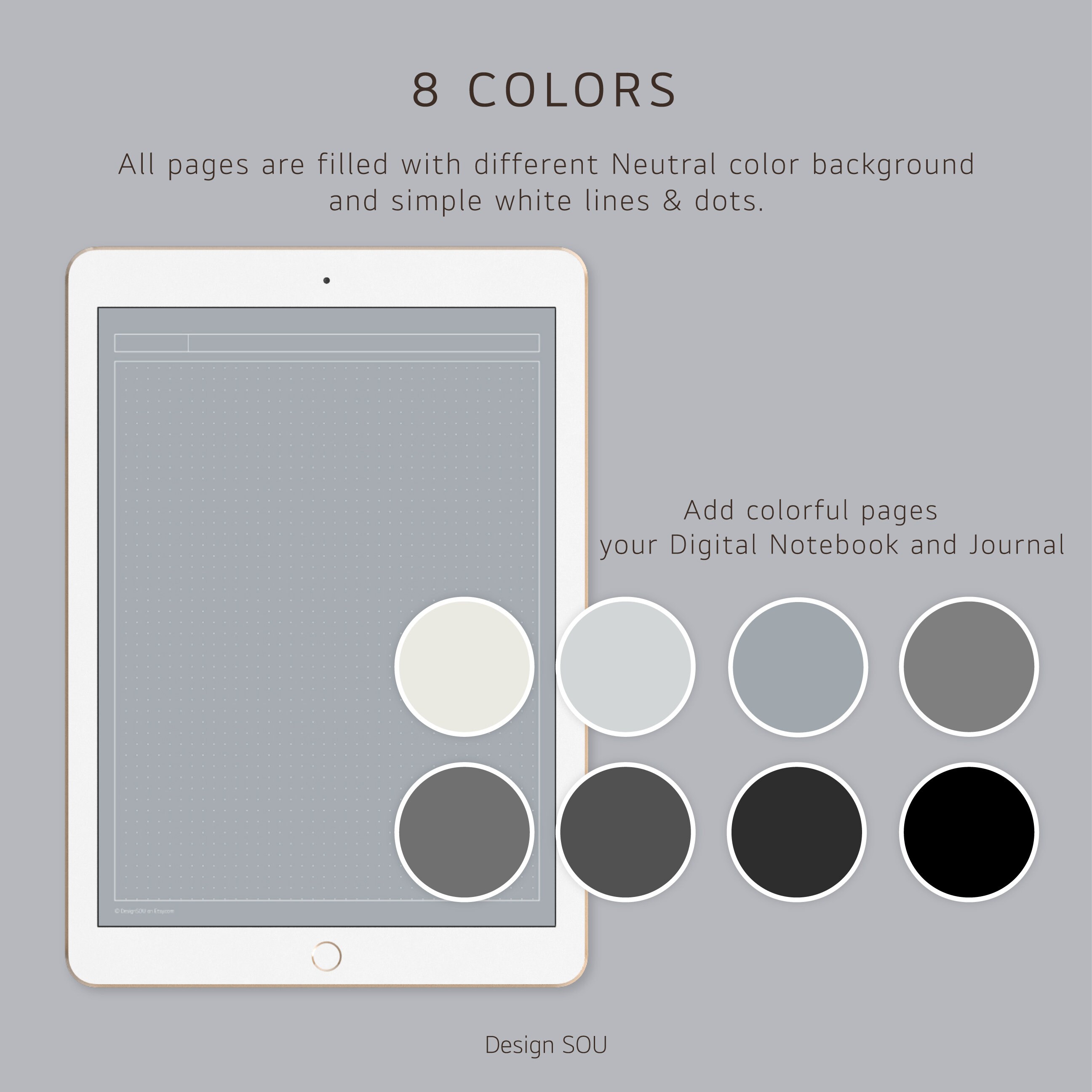 48 Black & Gray Digital Note Taking Paper With White Line A4 Letter - Etsy