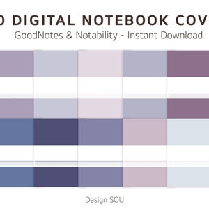 10 Digital Notebook Covers| Lavender Purple | Goodnote Notability | A4 ...