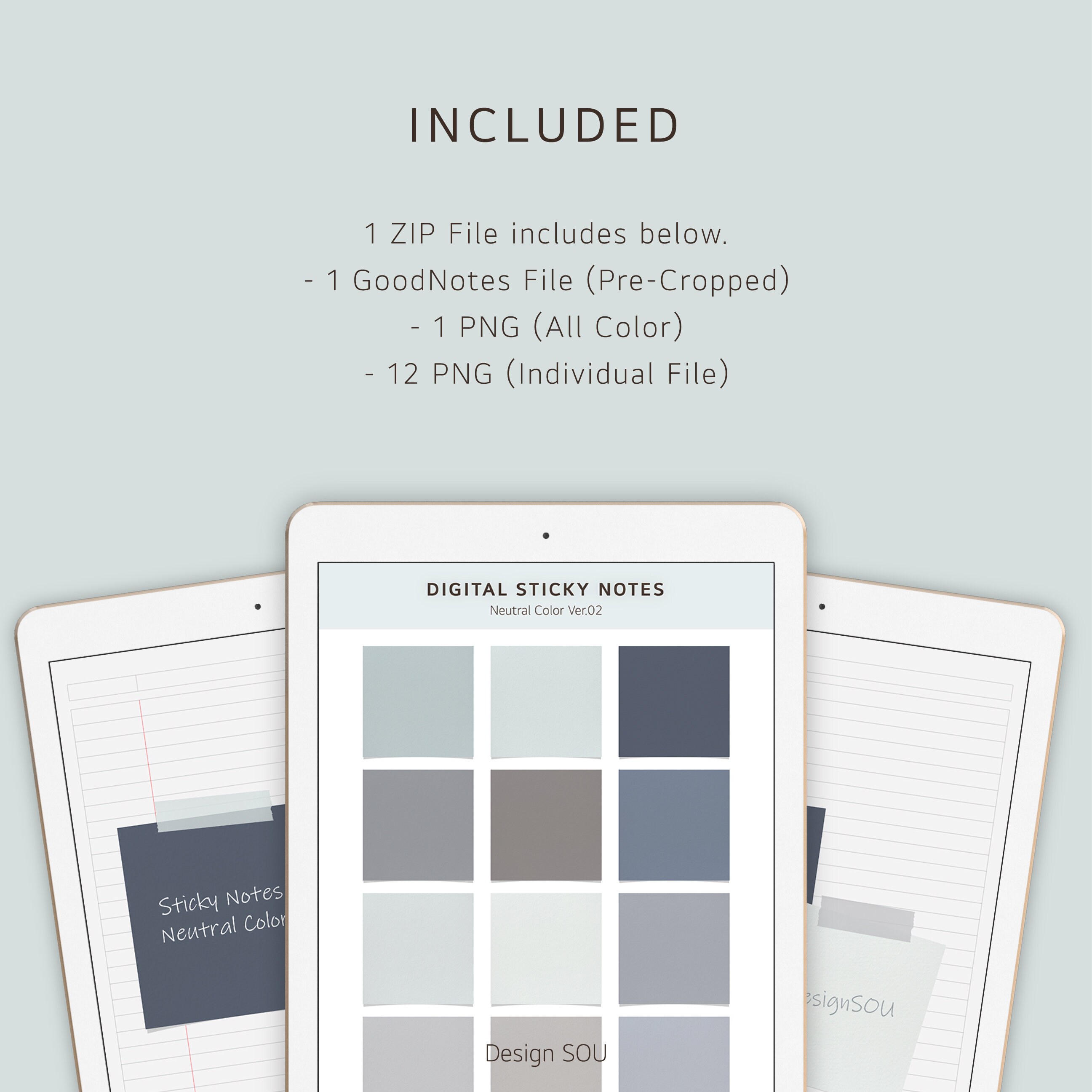 Digital Sticky Notes Neutral Color Goodnotes Notability - Etsy