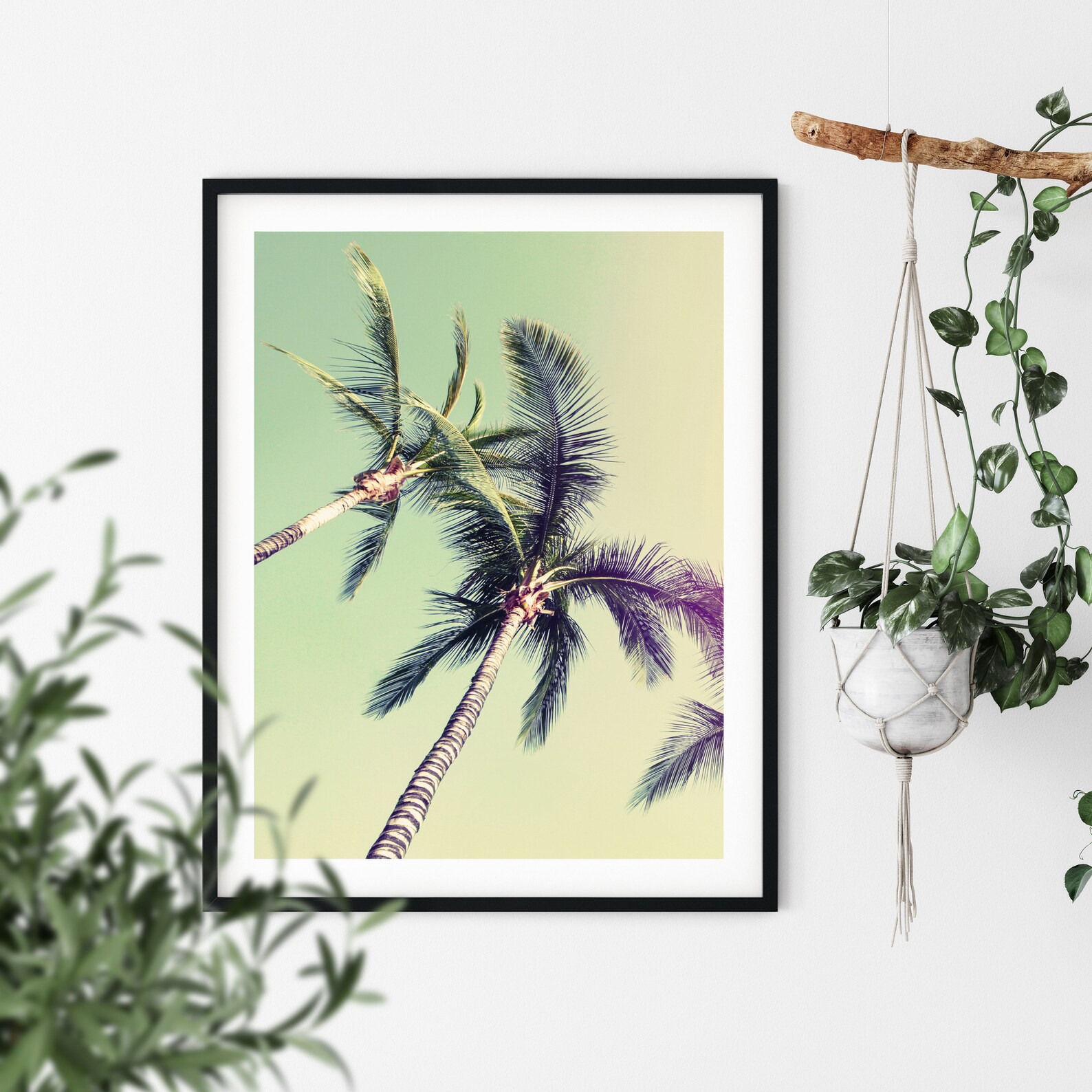Palm Tree PrintPalm Trees ArtPalm Trees Wall ArtPalm Wall | Etsy