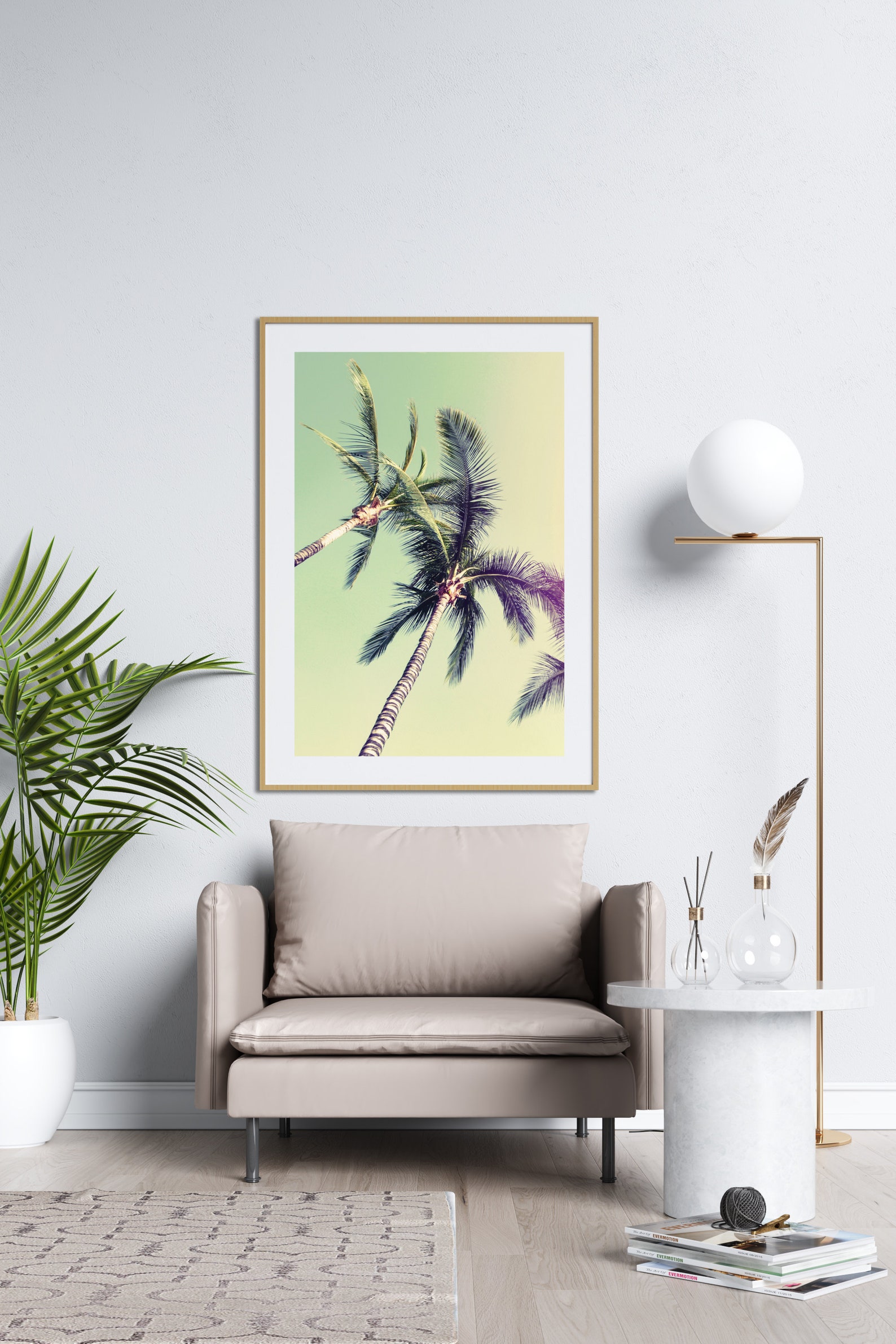 Palm Tree PrintPalm Trees ArtPalm Trees Wall ArtPalm Wall | Etsy