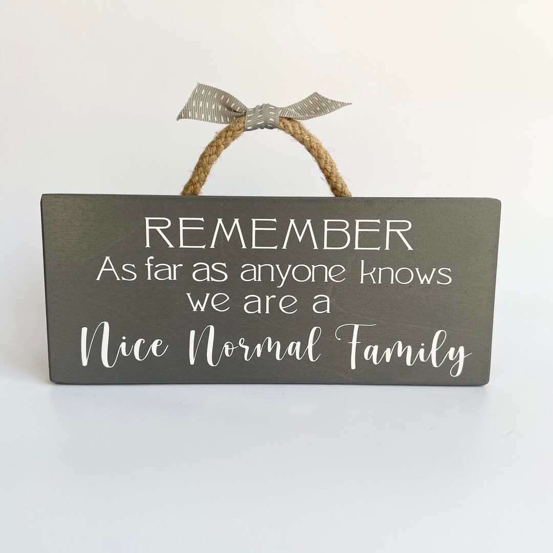 Nice Normal Family Wooden Sign - Etsy