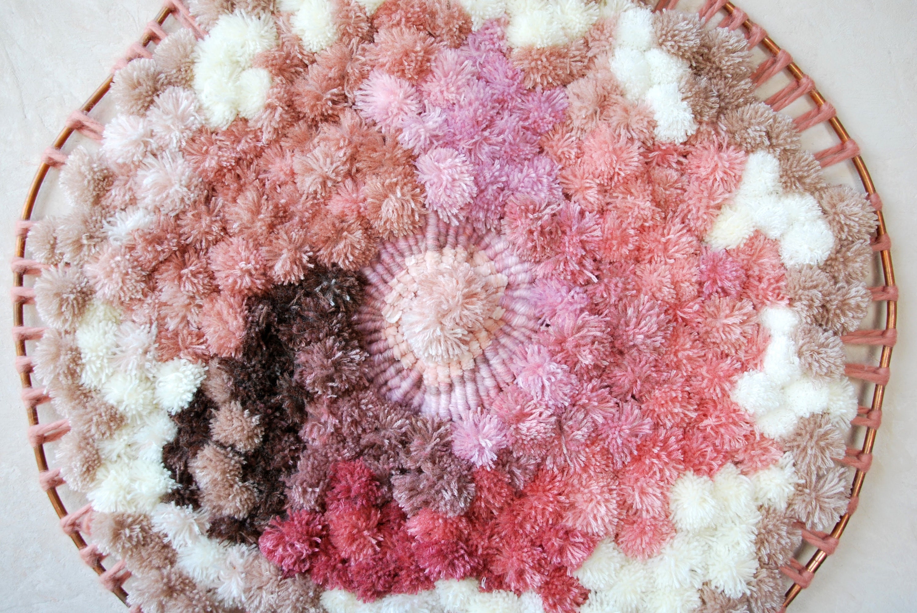 Circular Textured Wall Art, Woven Wall Hanging, Fiber Art, Natural ...