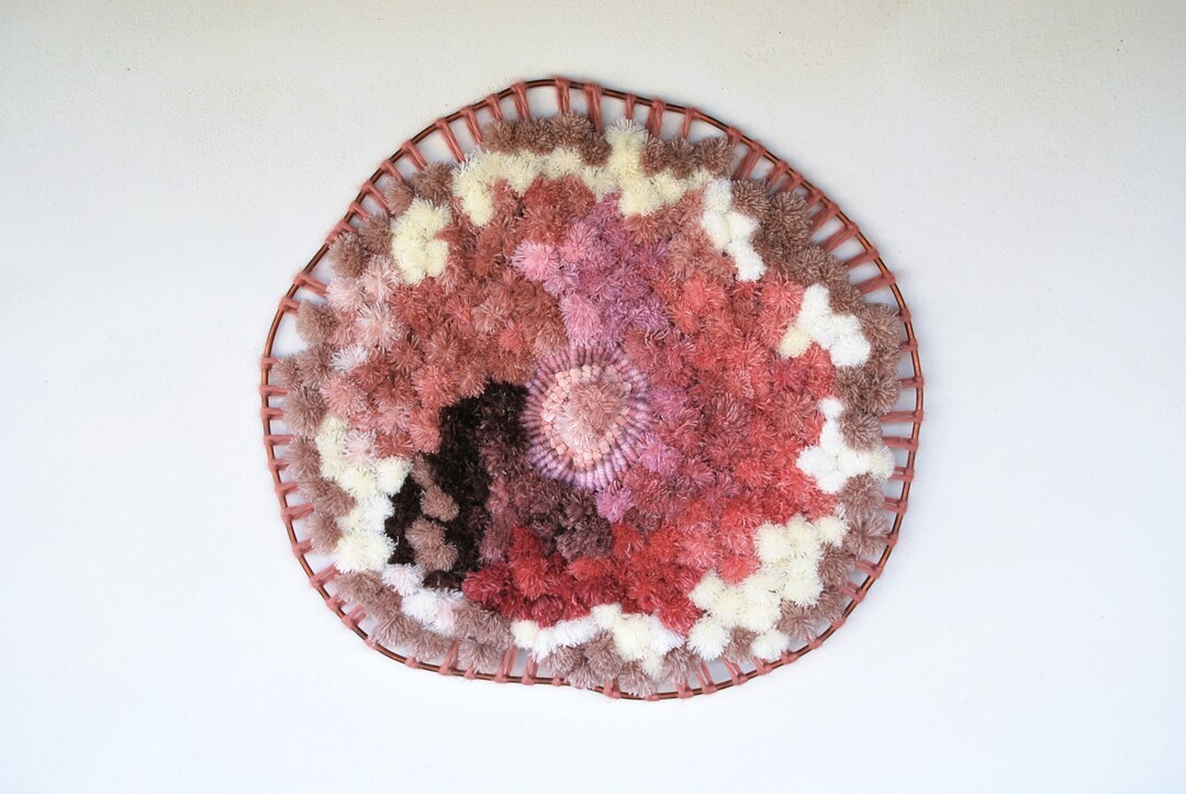 Circular Textured Wall Art, Woven Wall Hanging, Fiber Art, Natural ...
