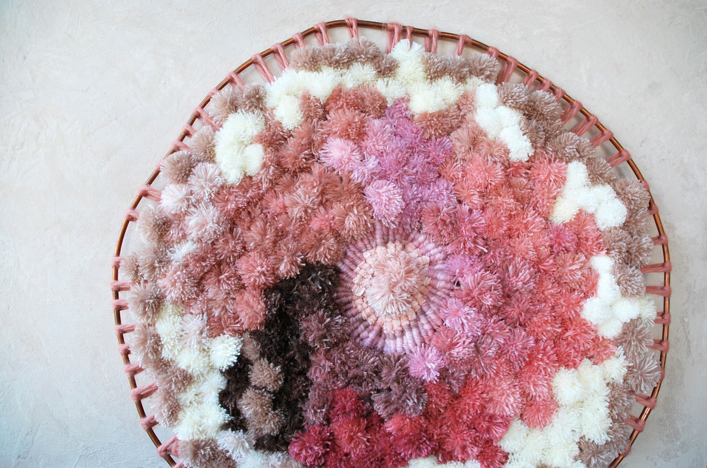 Circular Textured Wall Art, Woven Wall Hanging, Fiber Art, Natural ...