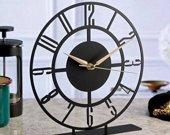 Black Clock Table | Etsy