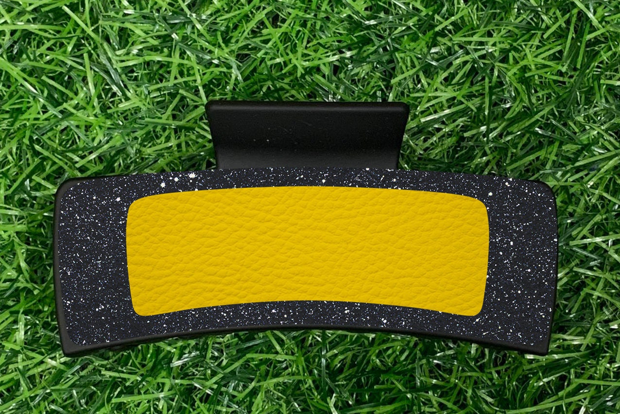 Black & Gold Cheer Pom Sports Claw Clip Accessory Digital Design for ...