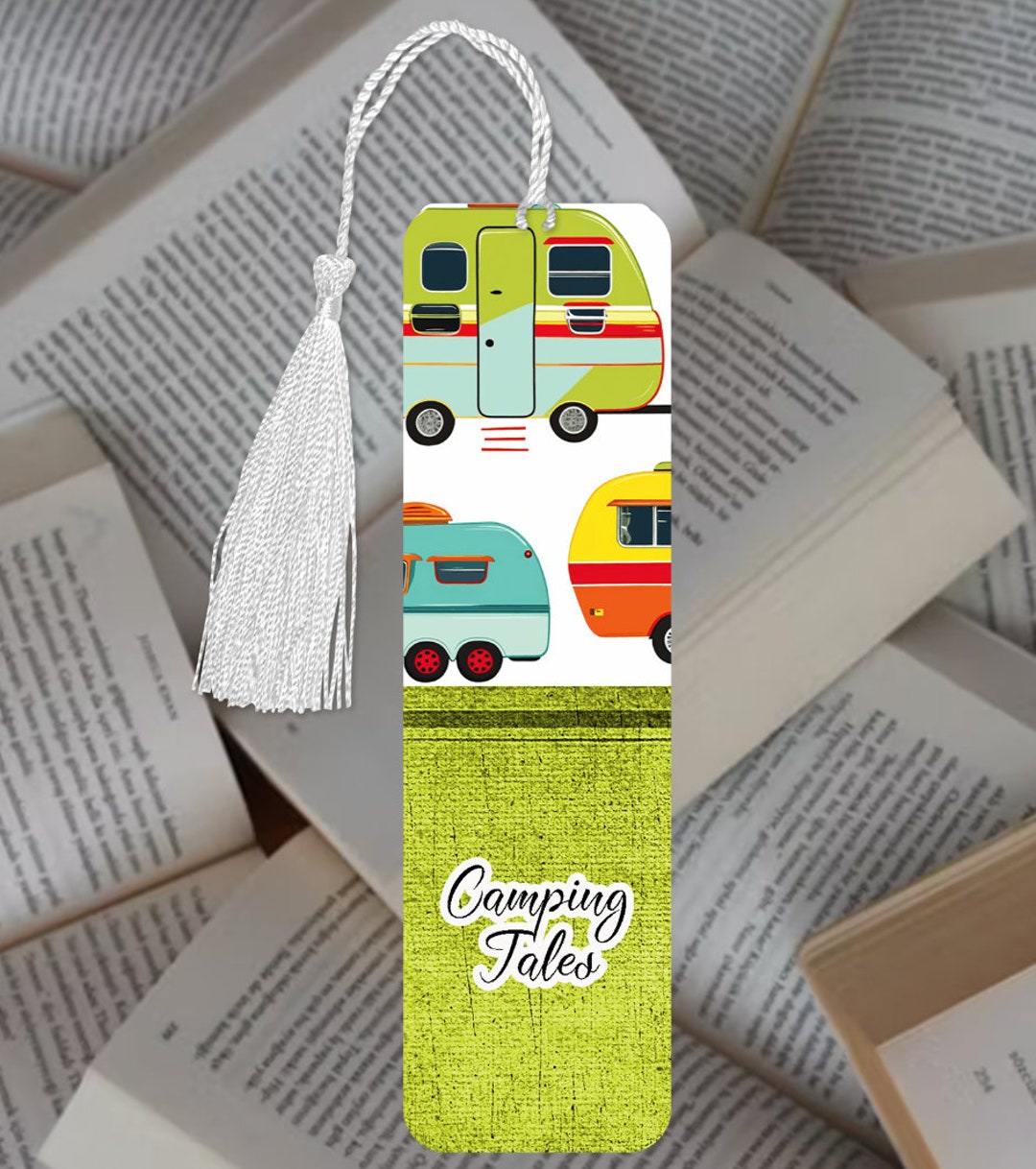 Camping Bookmark PNG Digital Design for Sublimation - Etsy