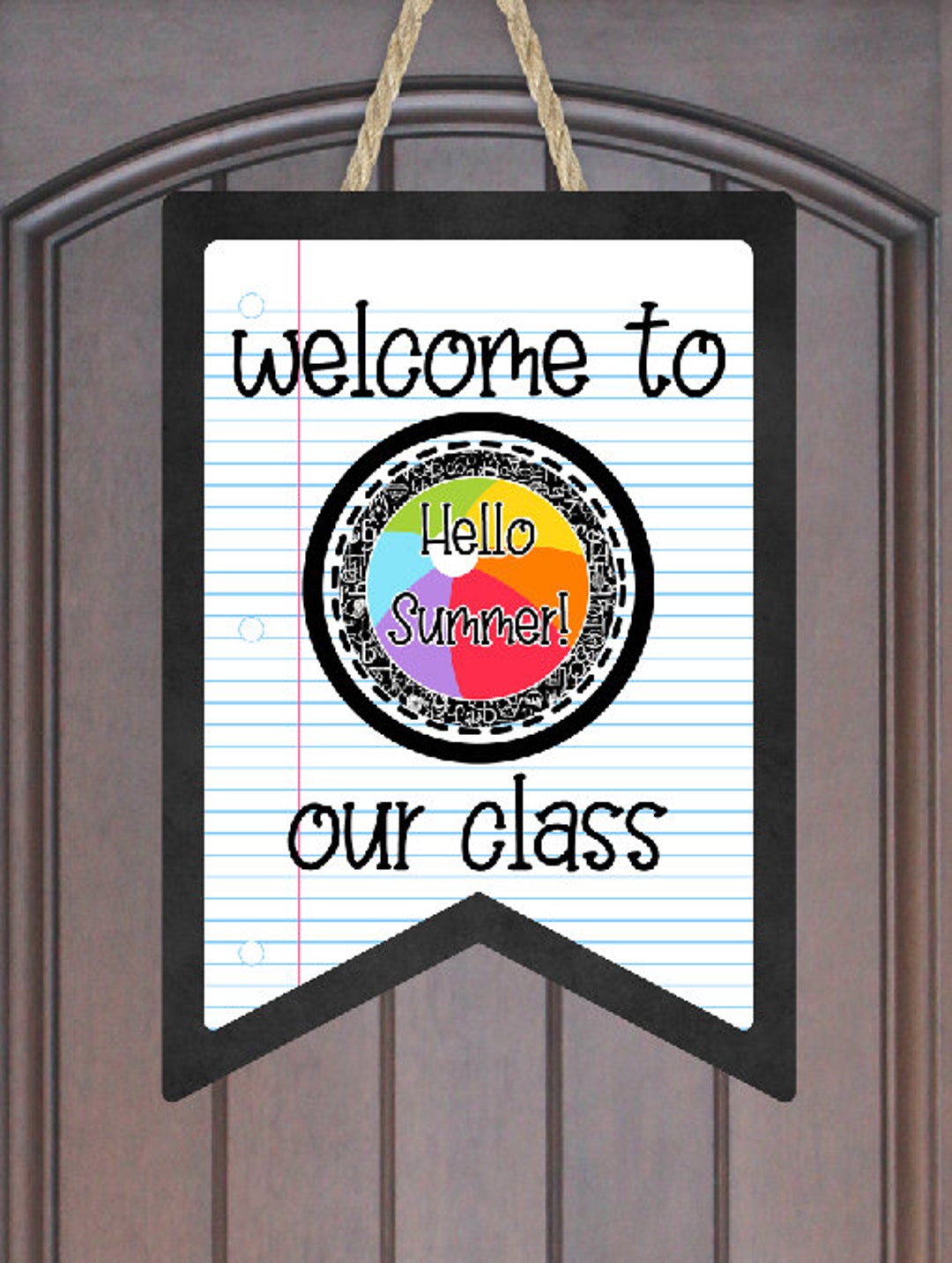 Welcome Classroom Interchangeable Sign With 4 Seasonal Attachment ...