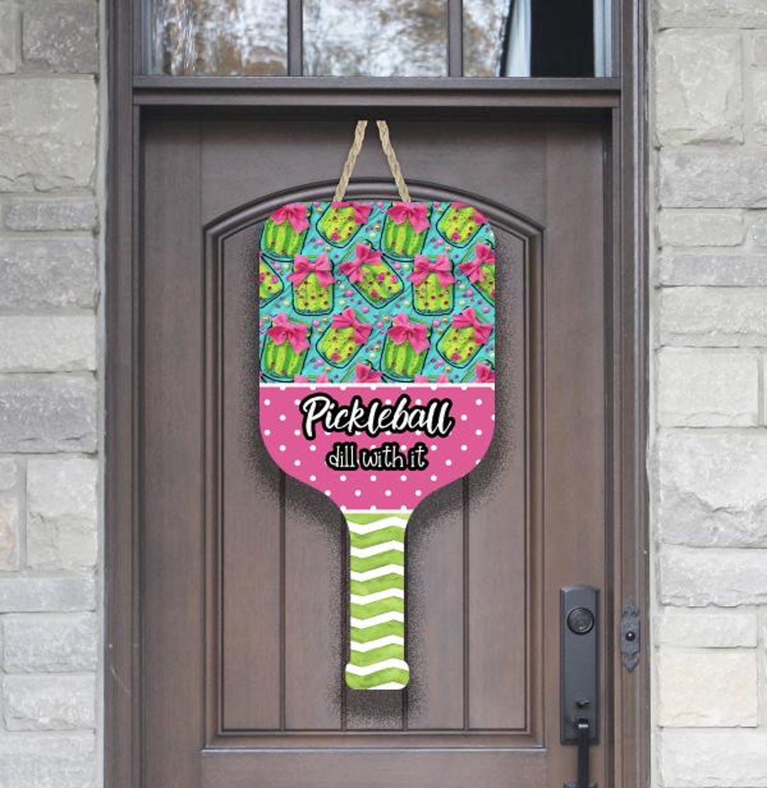 Pink & Green Pickleball Door Decor Digital Design for Sublimation - Etsy