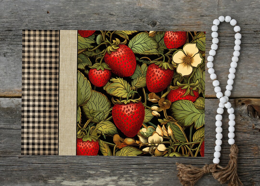 Strawberry Placemat Digital. Design PNG for Sublimation - Etsy