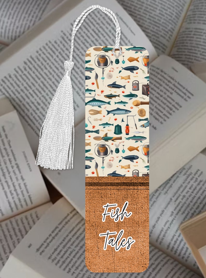 Fishing Bookmark PNG Digital Design for Sublimation - Etsy