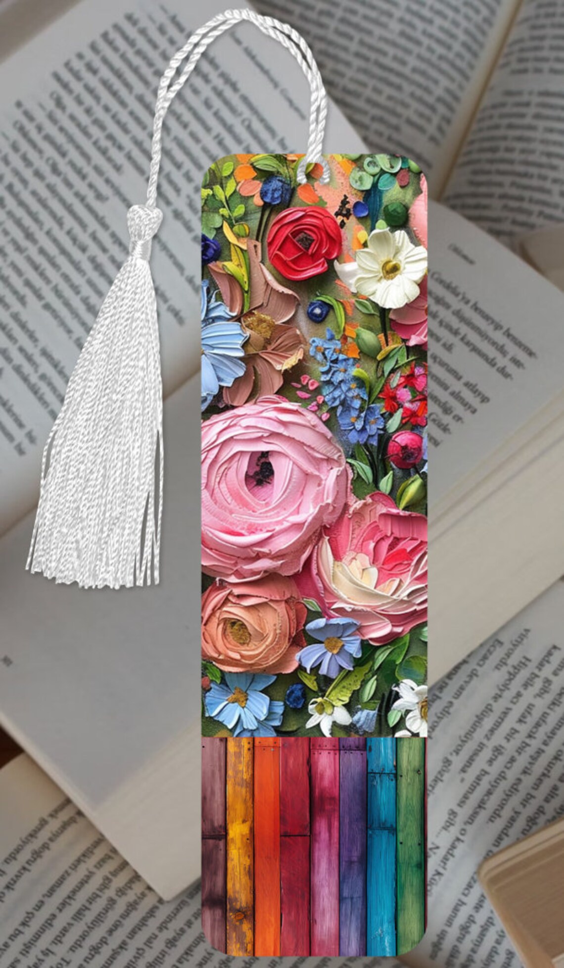 Multi Floral Bookmark PNG Digital Design for Sublimation - Etsy