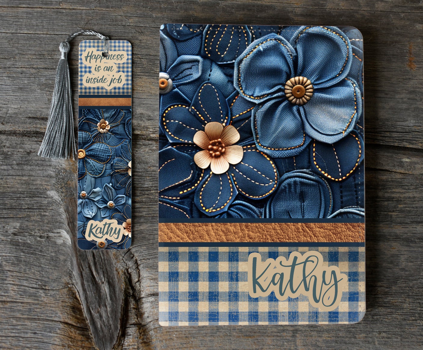 Denim Floral Bookmark PNG Digital Design for Sublimation - Etsy