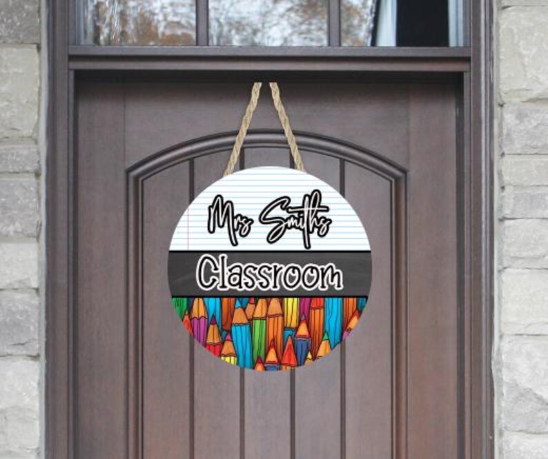 Teacher Classroom Door Hanger PNG Digital Design for Sublimation - Etsy