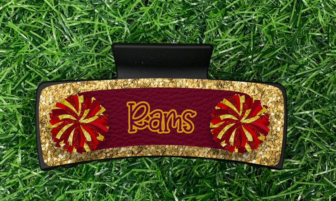 Maroon & Gold Cheer Team Claw Clip PNG: Sublimation Digital Design (4 ...