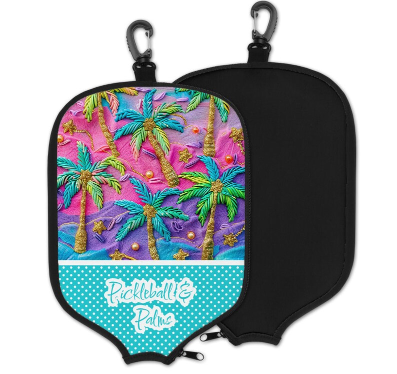 Bright Palm Tree Pickleball Paddle JPEG Digital Design for Sublimation ...