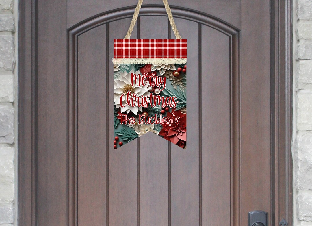 Christmas Bunting Door Hanger Digital Design for Sublimation - Etsy