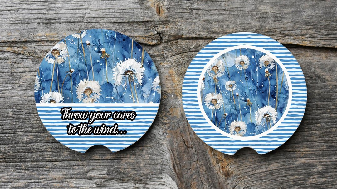 Dandelion Car Coaster PNG Digital Design for Sublimation - Etsy