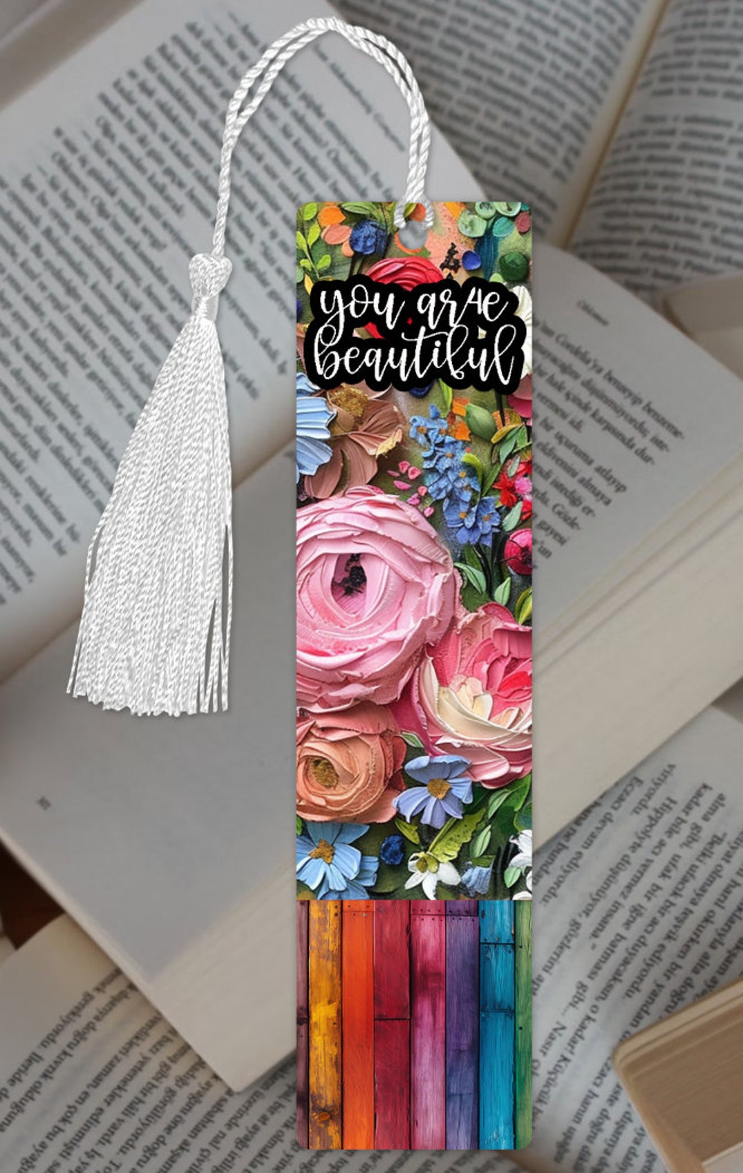 Multi Floral Bookmark PNG Digital Design for Sublimation - Etsy