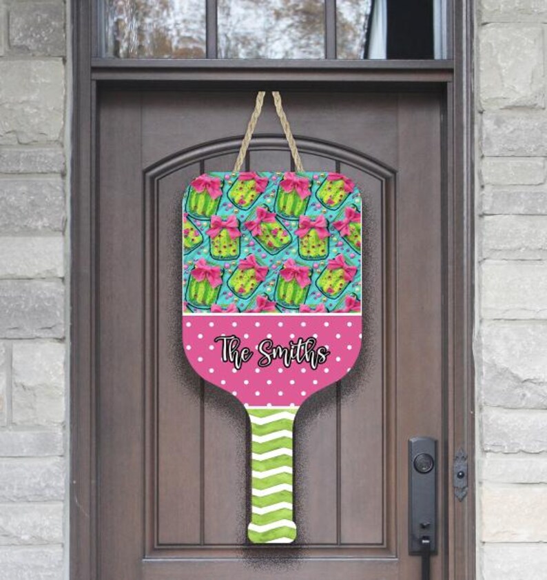 Pink & Green Pickleball Door Decor Digital Design for Sublimation - Etsy