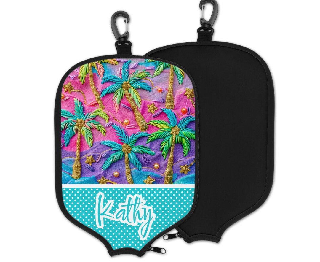 Bright Palm Tree Pickleball Paddle JPEG Digital Design for Sublimation ...