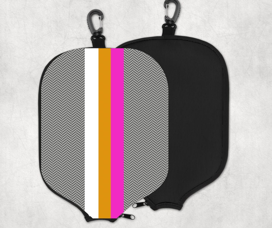 Striped Herringbone Pickleball Paddle Cover PNG Digital Design for ...