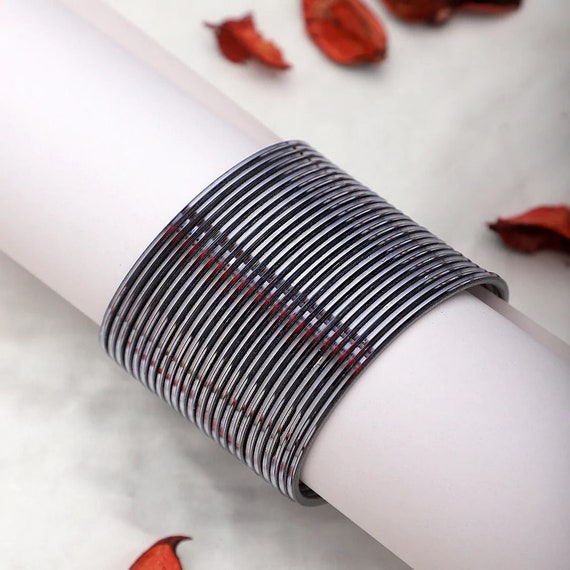 Indian Bangles Set 24 Shining Metal Bangles Indian Jewelry - Etsy