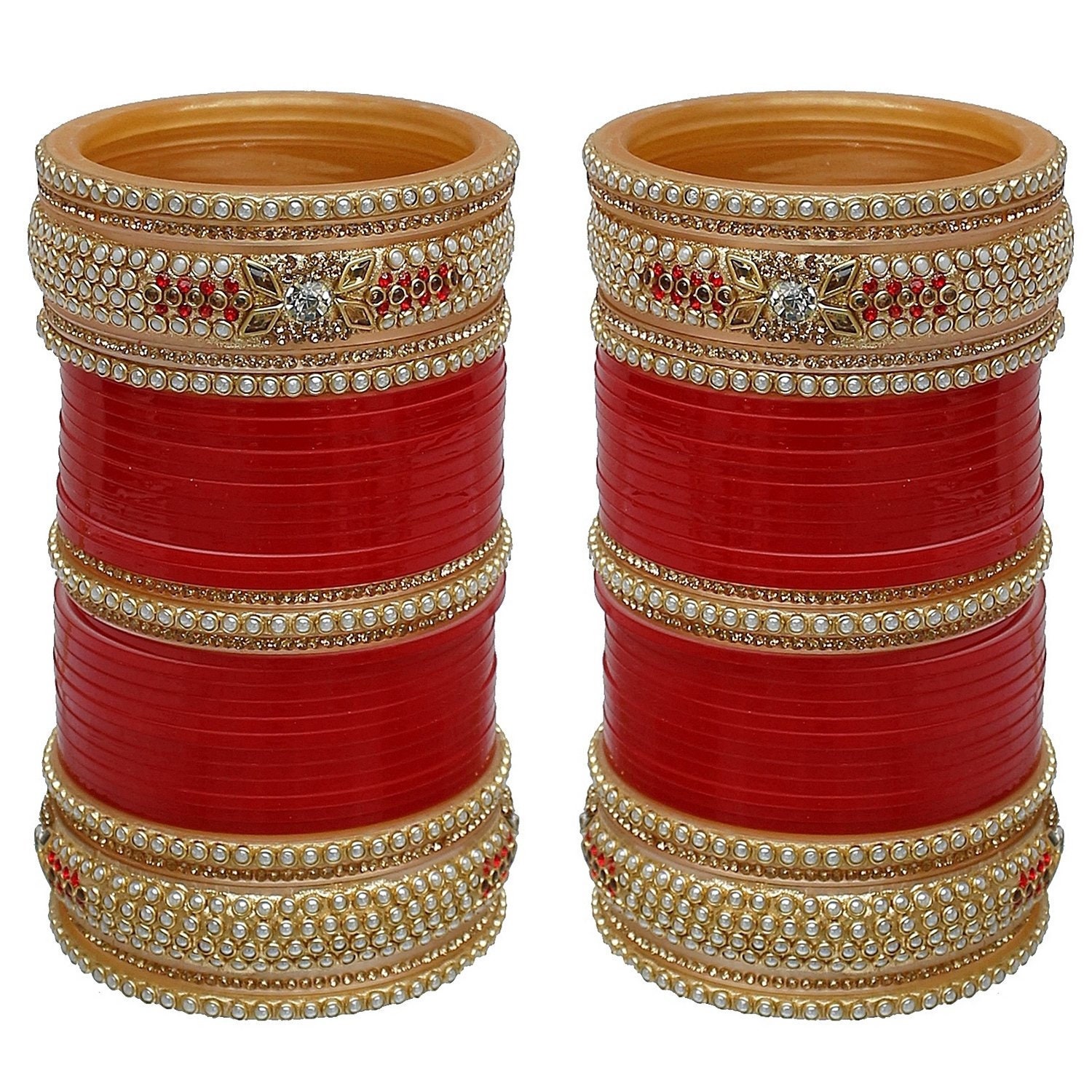 Red Designer Chura Bridal Dulhan Punjabi Choora Fashion - Etsy