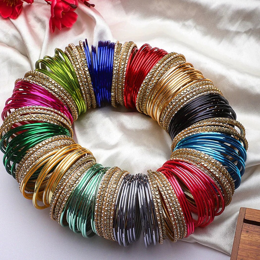 Indian Bangles Set / Bridal Bangles Set / Indian Jewelry / - Etsy