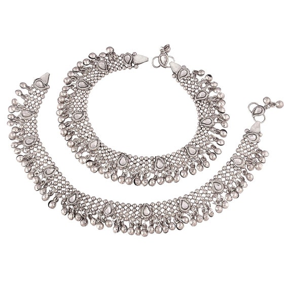 Traditional Gold & Silver Plated Handcrafted Payal/An… - Gem