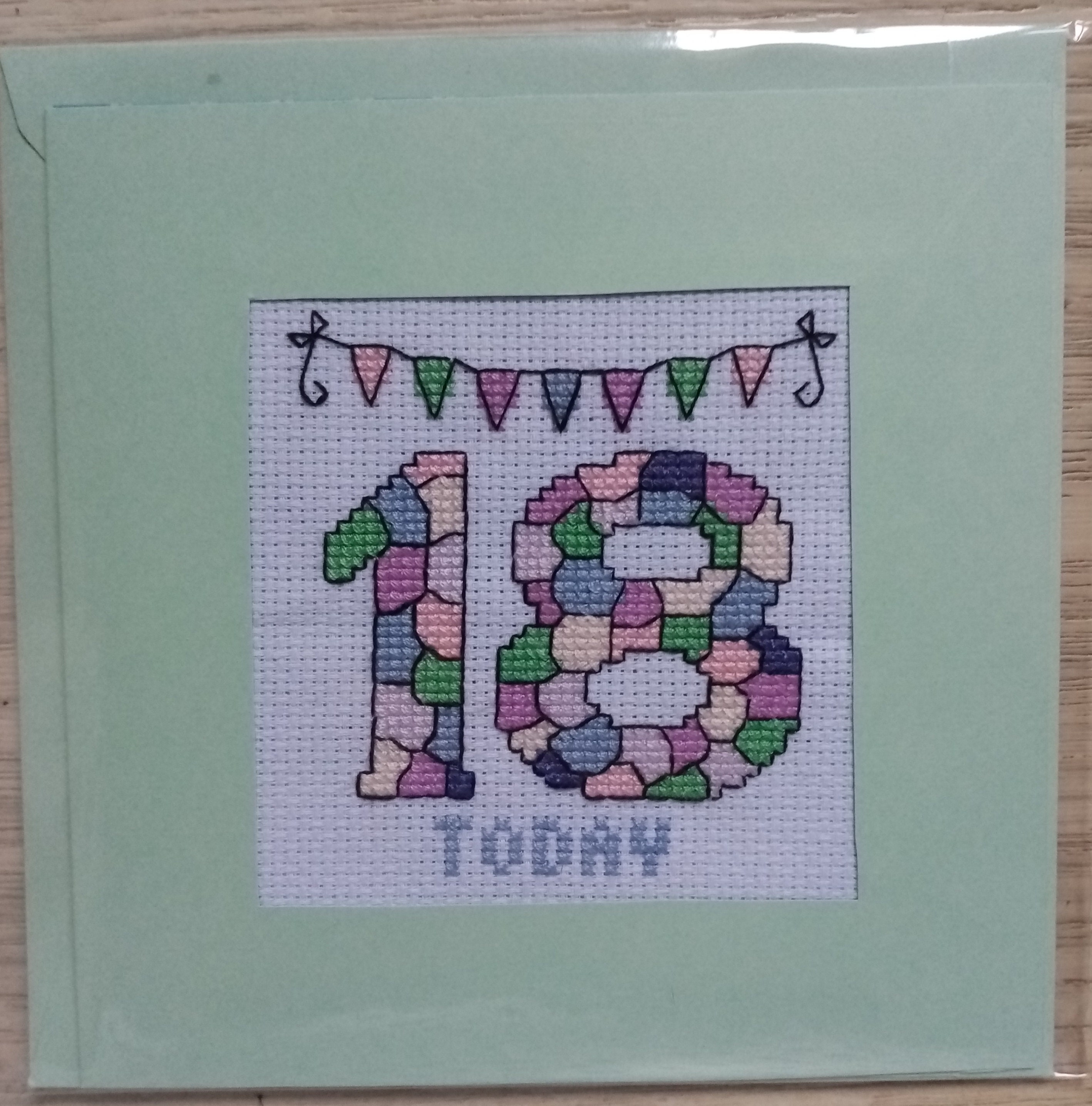 Age Milestone Birthday Card Handmade Complete Cross Stitch - Etsy UK