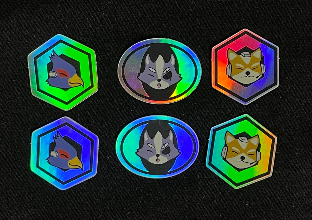 SMALL Controller Sized 6 Chibi Star Fox Sticker Set Falco Wolf Fox - Etsy
