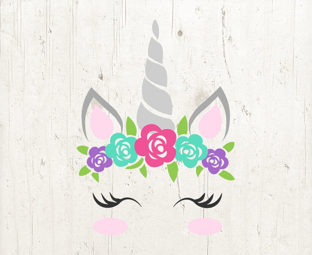 Unicorn Svg, Unicorn Eyelashes, Unicorn Birthday Svg, Floral Unicorn ...