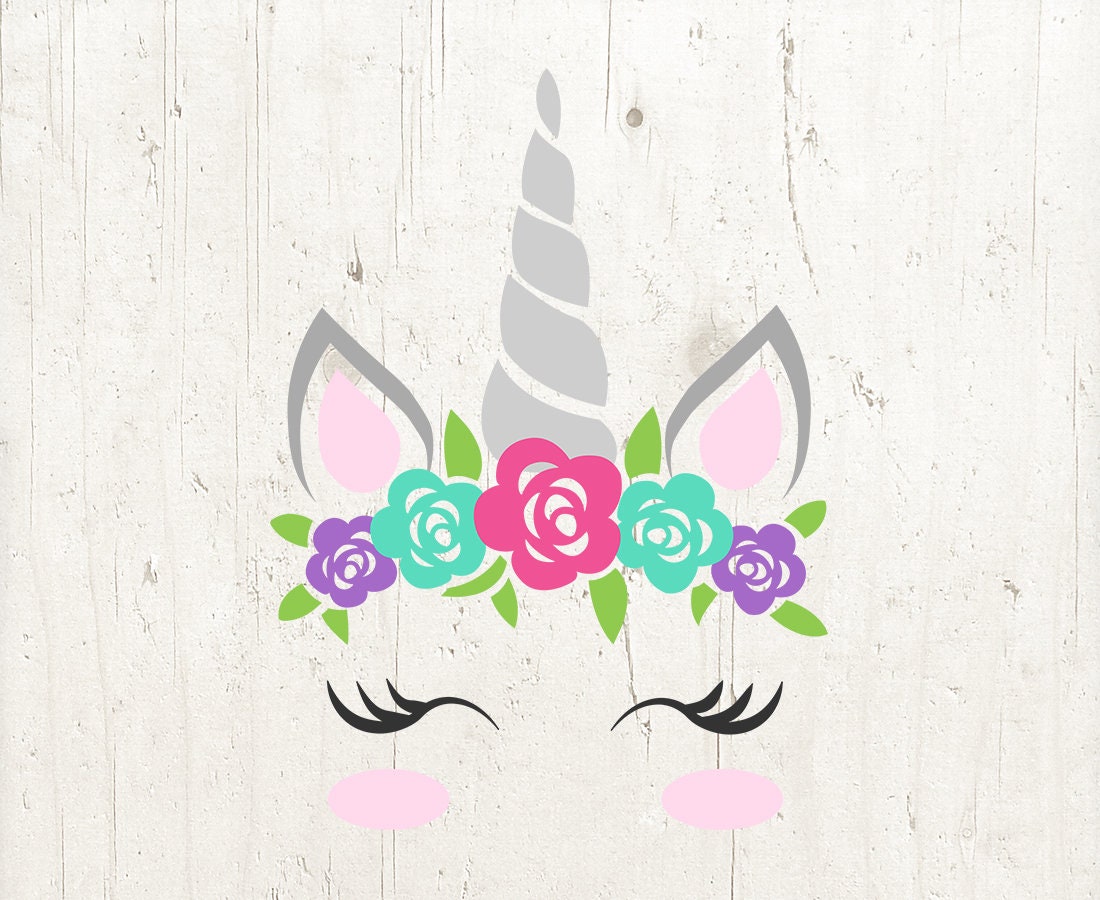 Unicorn Svg Unicorn Eyelashes Unicorn Birthday Svg Floral - Etsy