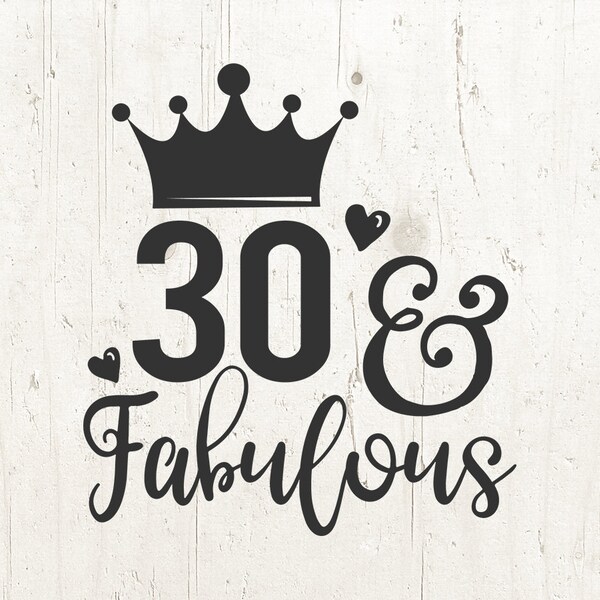 30th Birthday Svg - Etsy
