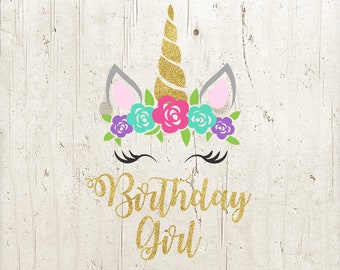 Unicorn Face SVG Unicorn Eyelashes Cut File Floral Unicorn - Etsy