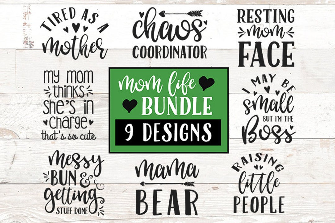 Mom Svg Bundle Mom Life Svg Cut Files Commercial Use Svg Motherhood Svg