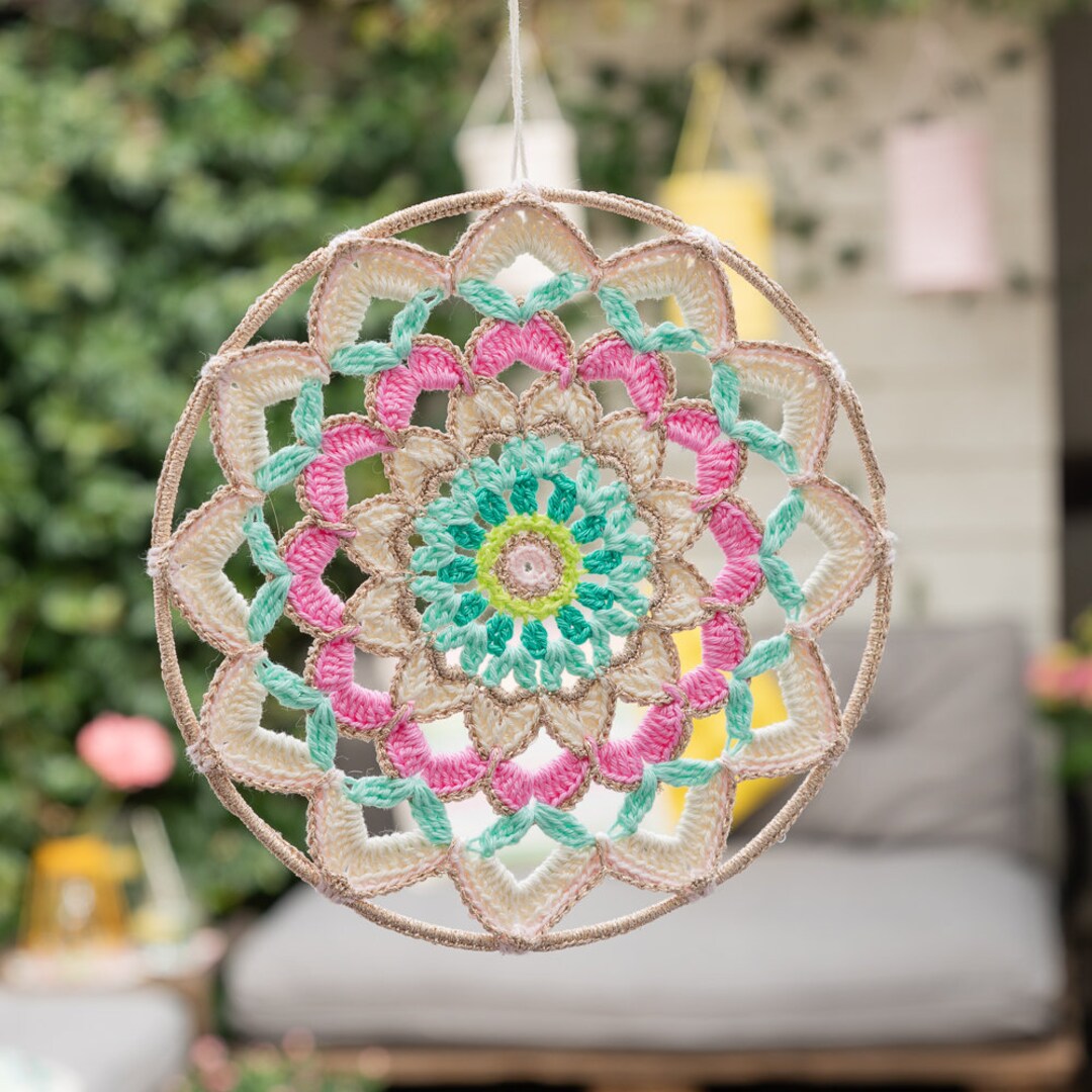 Yarn and Colors - Crochet Mandala Pattern PDF - Garden Party Mandala - Etsy