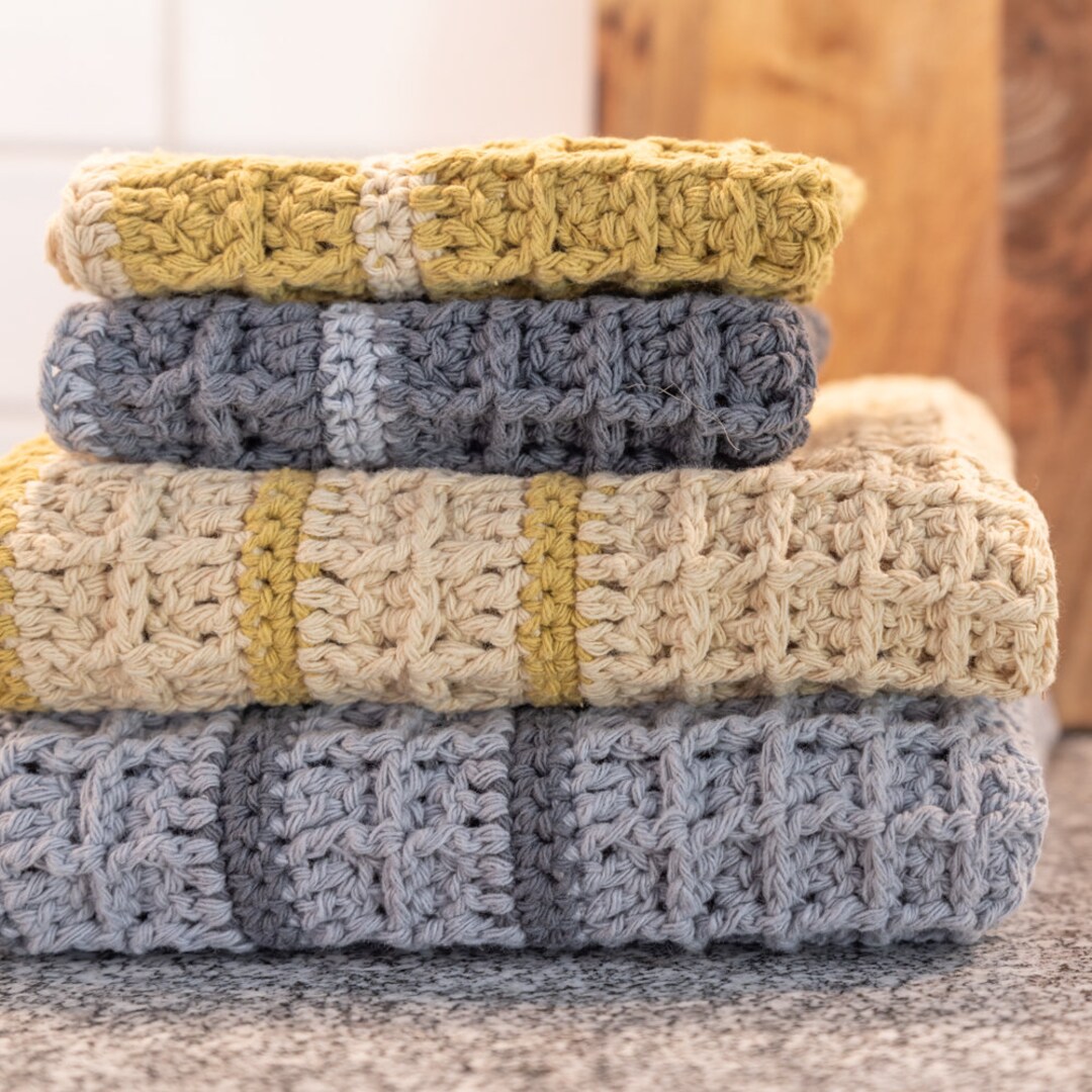 Yarn and Colors - Crochet Cloths Pattern PDF - Be Gentle Kitchen Cloths ...