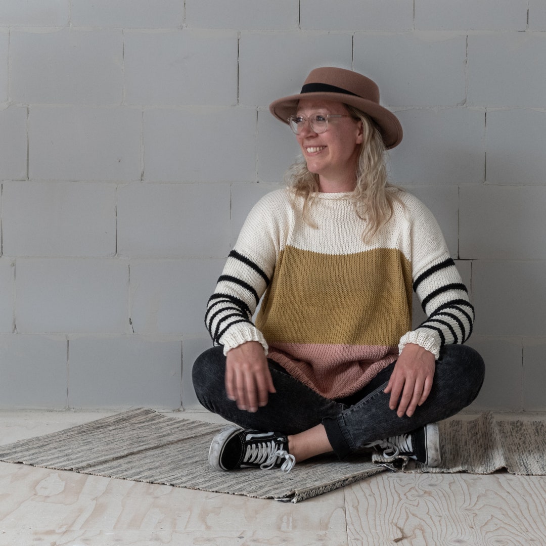 Yarn and Colors - Knitting Sweater Pattern PDF - Striped Jumper Color ...