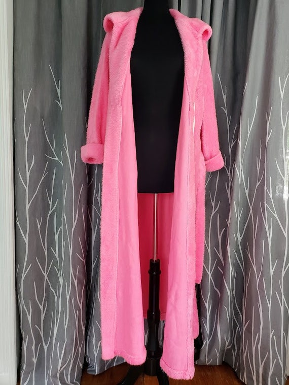 FURRY LONG ROBE Vintage 70s Fuzzy Barbie Bubblegum Pi… - Gem