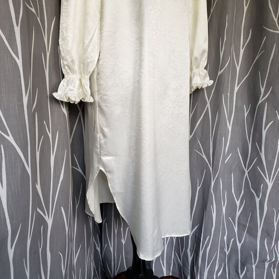 SATIN RUFFLE NIGHTGOWN Vintage New Old Stock Victoria… - Gem