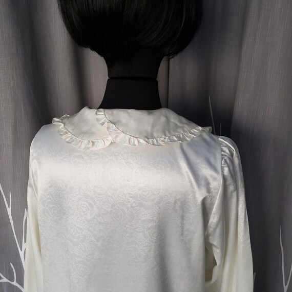 SATIN RUFFLE NIGHTGOWN Vintage New Old Stock Victoria… - Gem