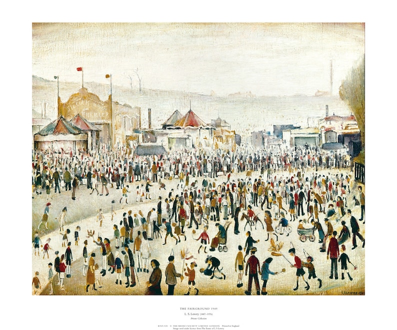 The Fairground 1949 - L S Lowry Medici Print - Etsy