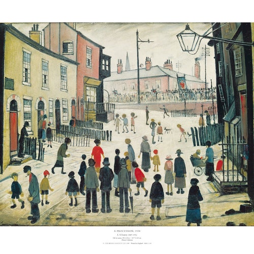 At the Seaside L S Lowry Medici Print - Etsy