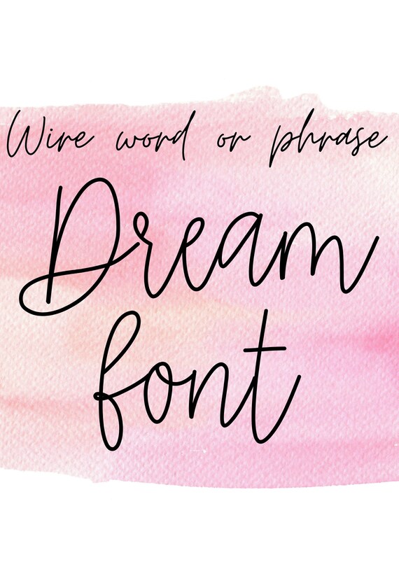 Custom wire words in Dream font. Standard size. Bespoke | Etsy