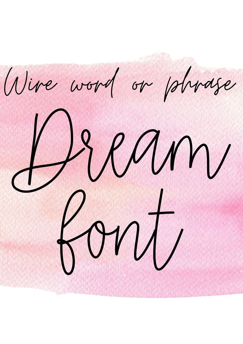 Custom wire words in Dream font. Standard size. Bespoke | Etsy