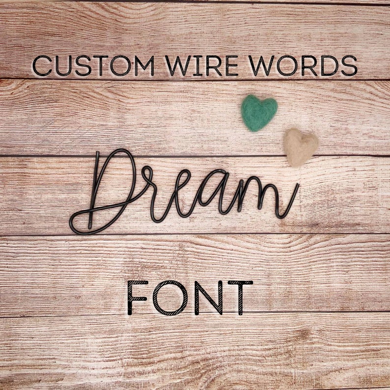 Custom Wire Words in Dream Font. Standard Size. Bespoke | Etsy UK